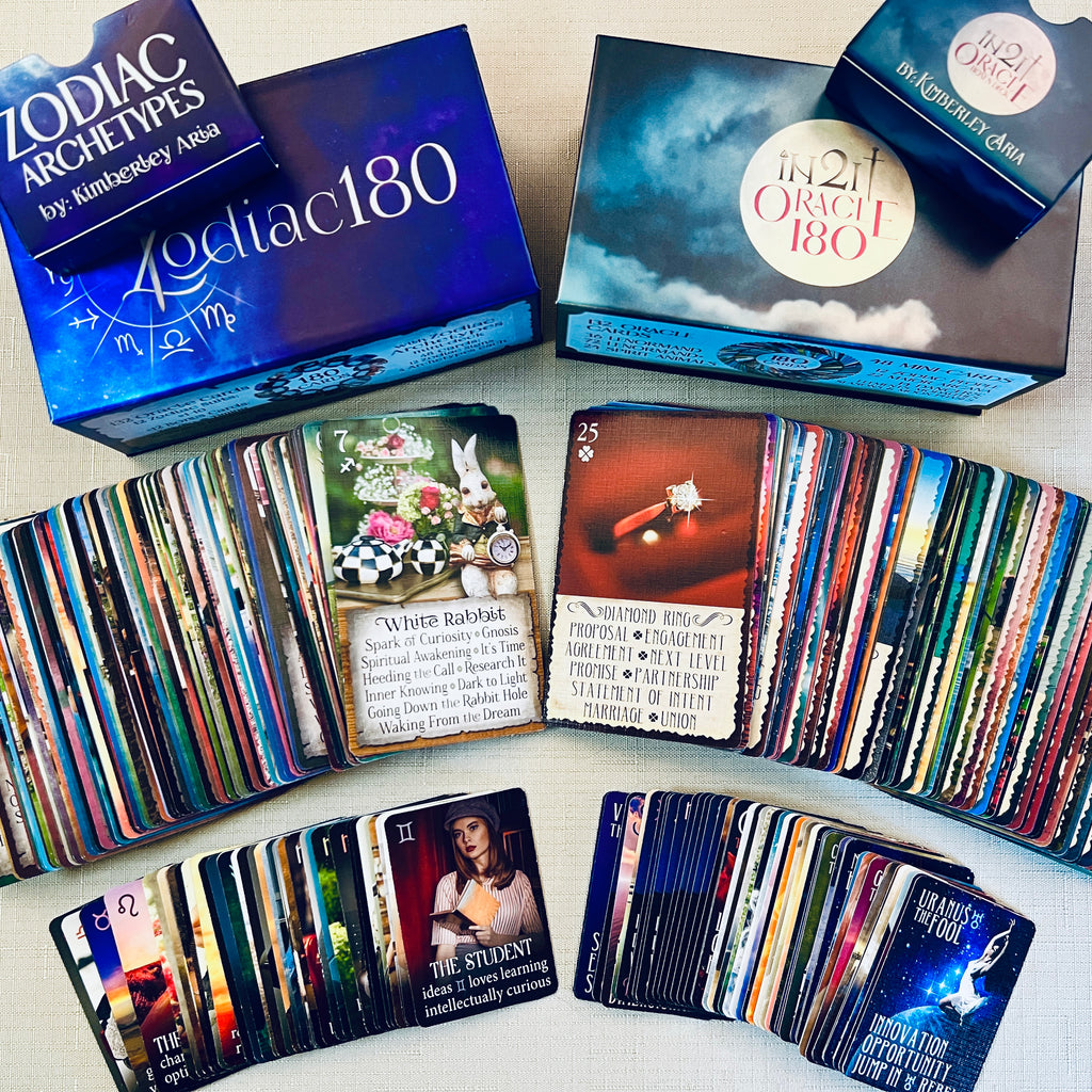 360 Oracle Card Bundle In2it Oracle 180 Zodiac 180 Deck Set