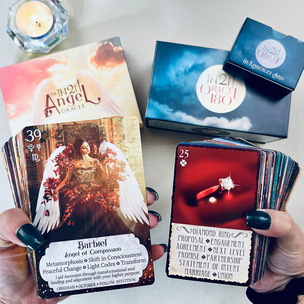 In2it Oracle Angel Oracle Deck Set 227 Card Intuitive Bundle