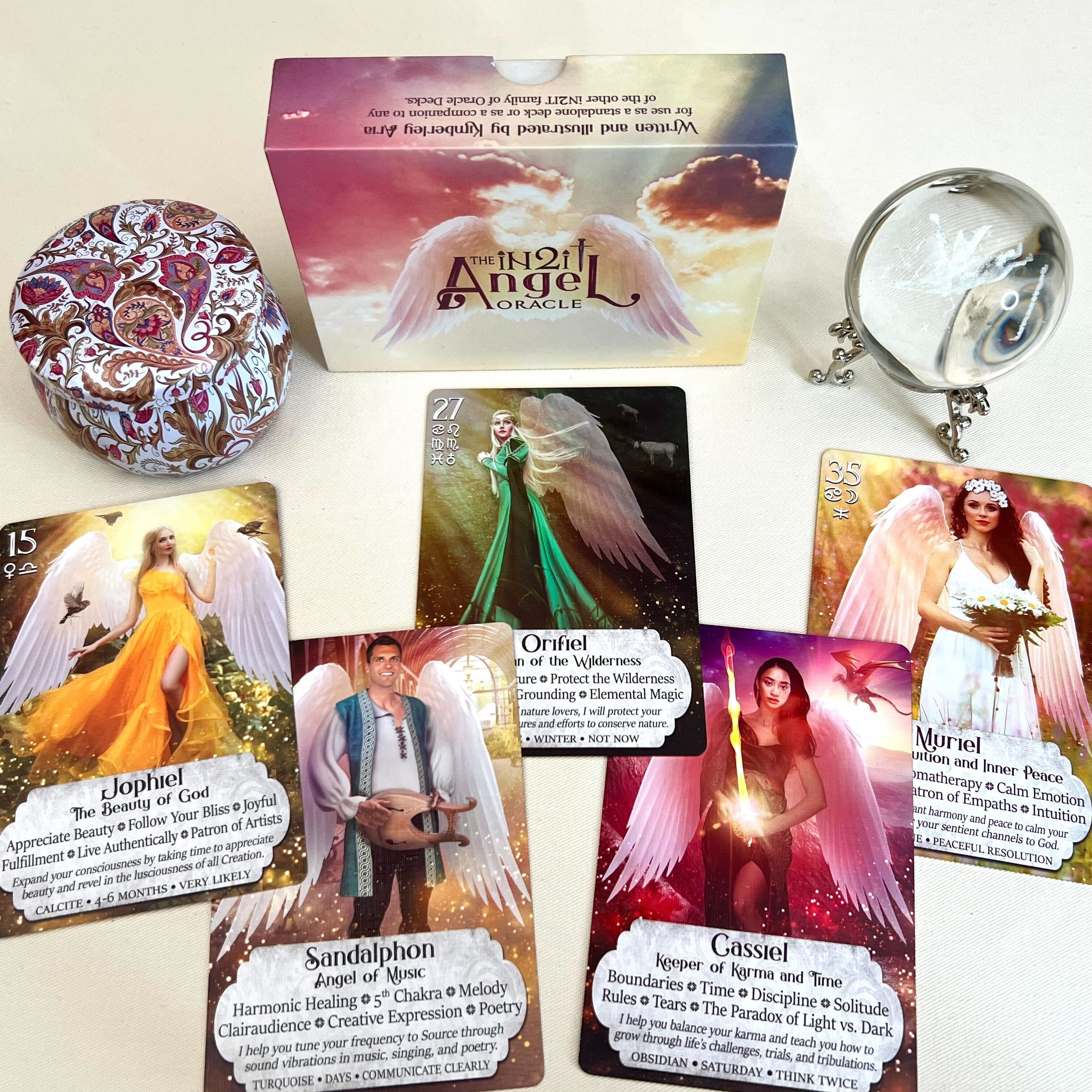 iN2IT Angel Oracle Deck by iN2IT – 47 Angel Cards for Divine Guidance ...