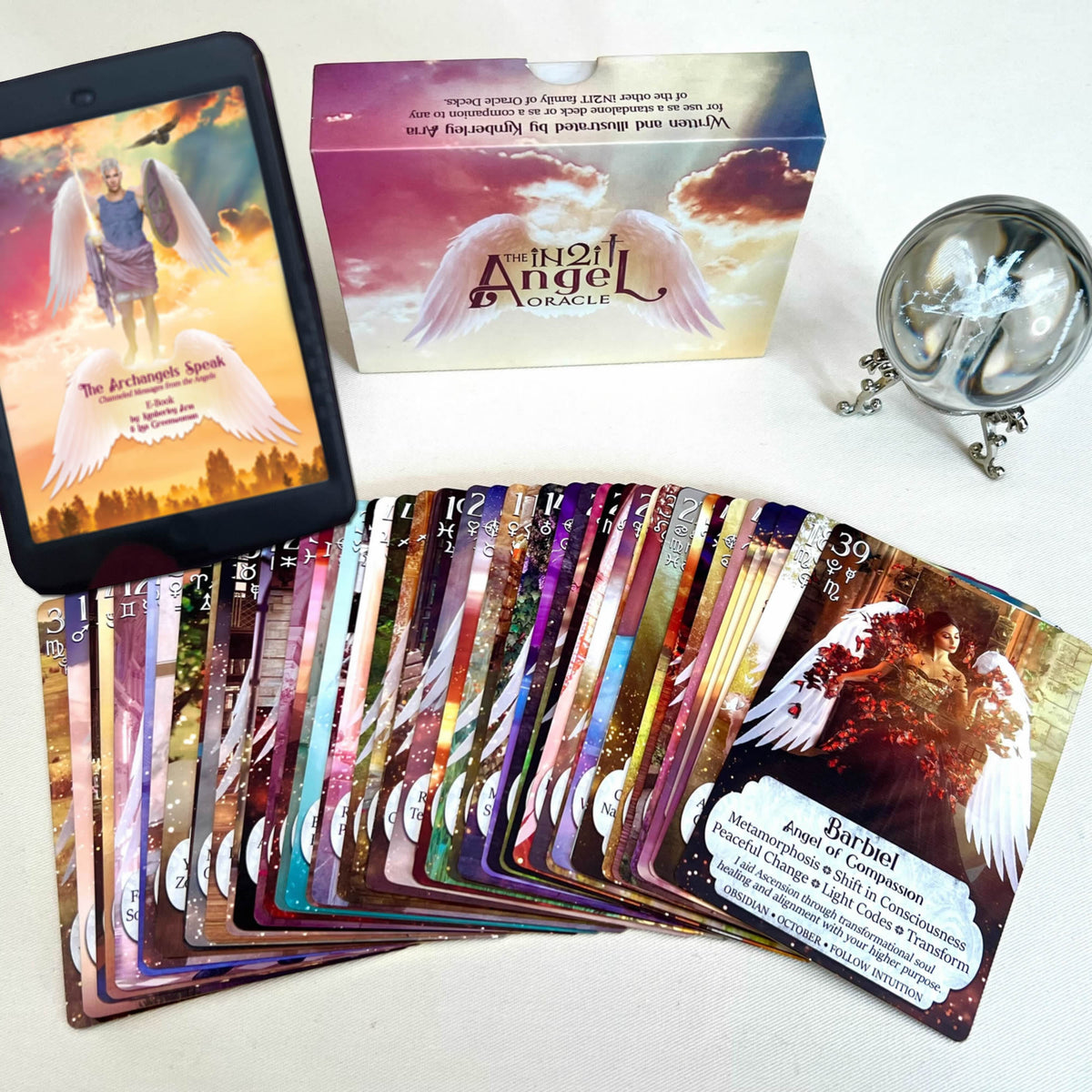 iN2IT Angel Oracle Deck w/ E-Book. A 47-Card Angel Oracle Cards Deck ...